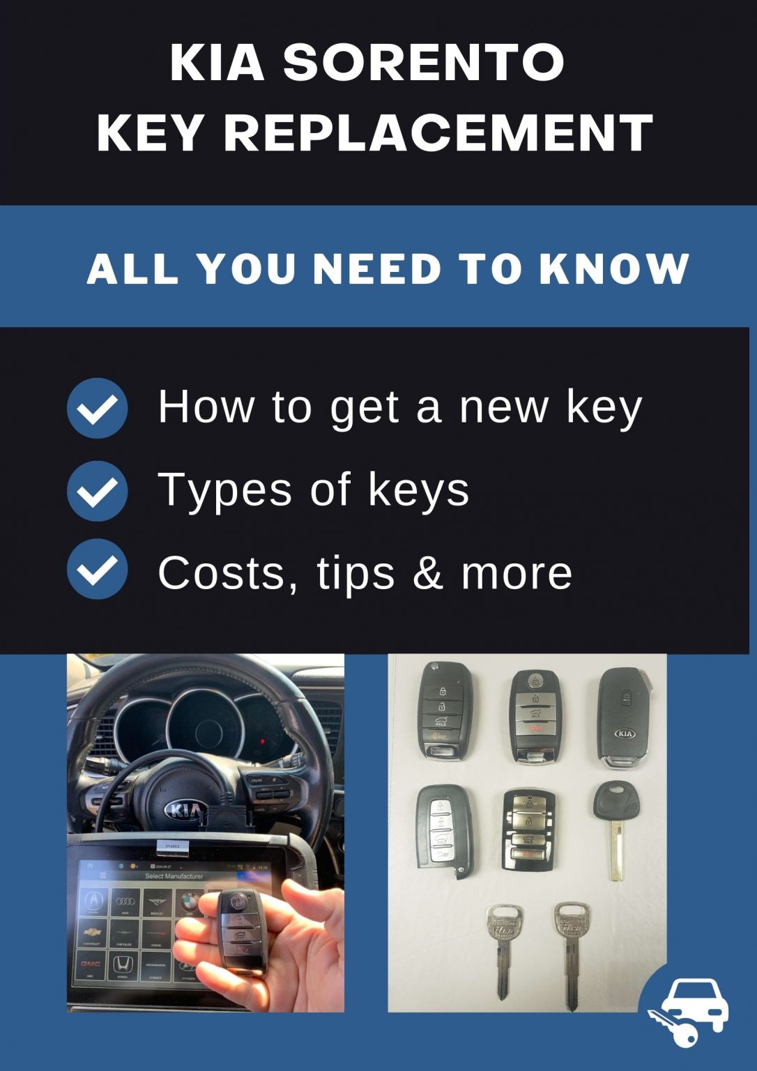 Kia Sorento Key Replacement - What To Do, Options, Costs & More